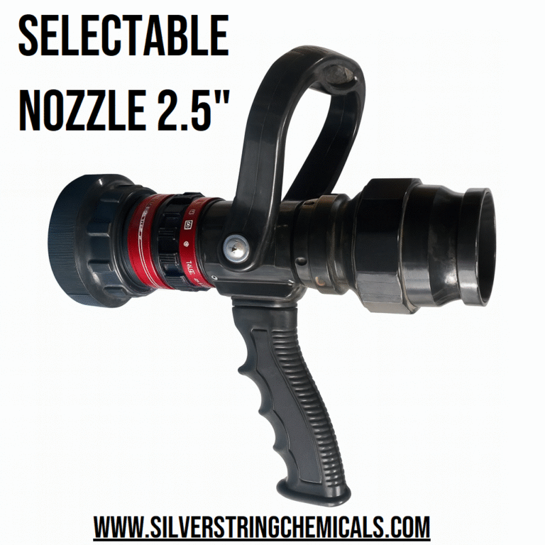 2.5″ selectable stream nozzle - Silver String Chemicals & Textile