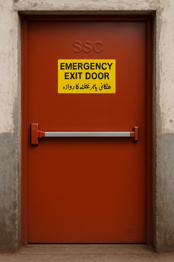 Fire rATED Exit Door 3.5x7ft Emergency Push Type SSC